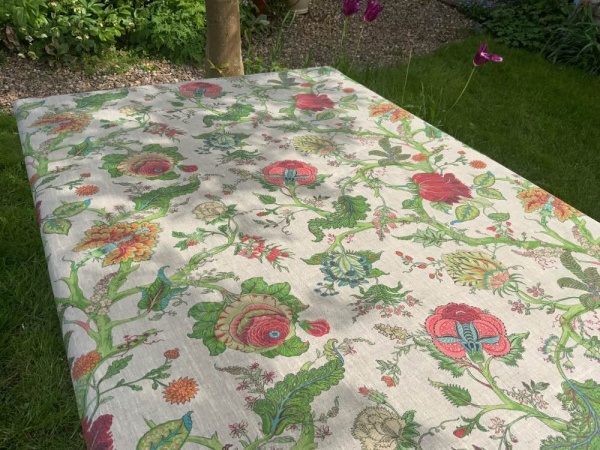 Ceylon Linen Oilcloth in Multi -NorfolkOilcloth