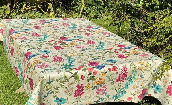 Best Oilcloth. French, Linen, Extra Wide -NorfolkOilcloth