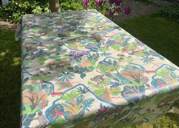 Best Oilcloth. French, Linen, Extra Wide -NorfolkOilcloth
