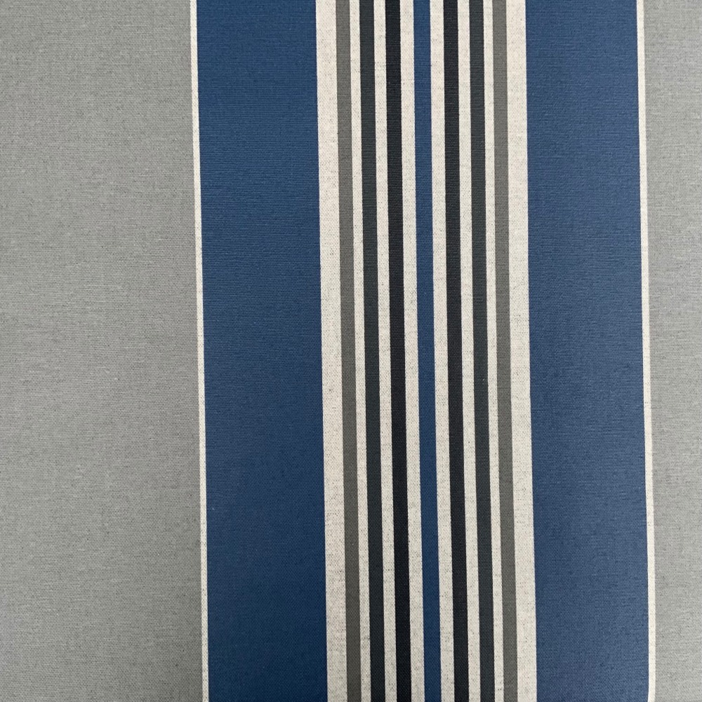 Bilbao Extra Wide French Striped Oilcloth in Blue -NorfolkOilcloth