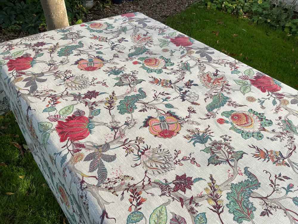 Ceylon Linen Oilcloth in Multi -NorfolkOilcloth