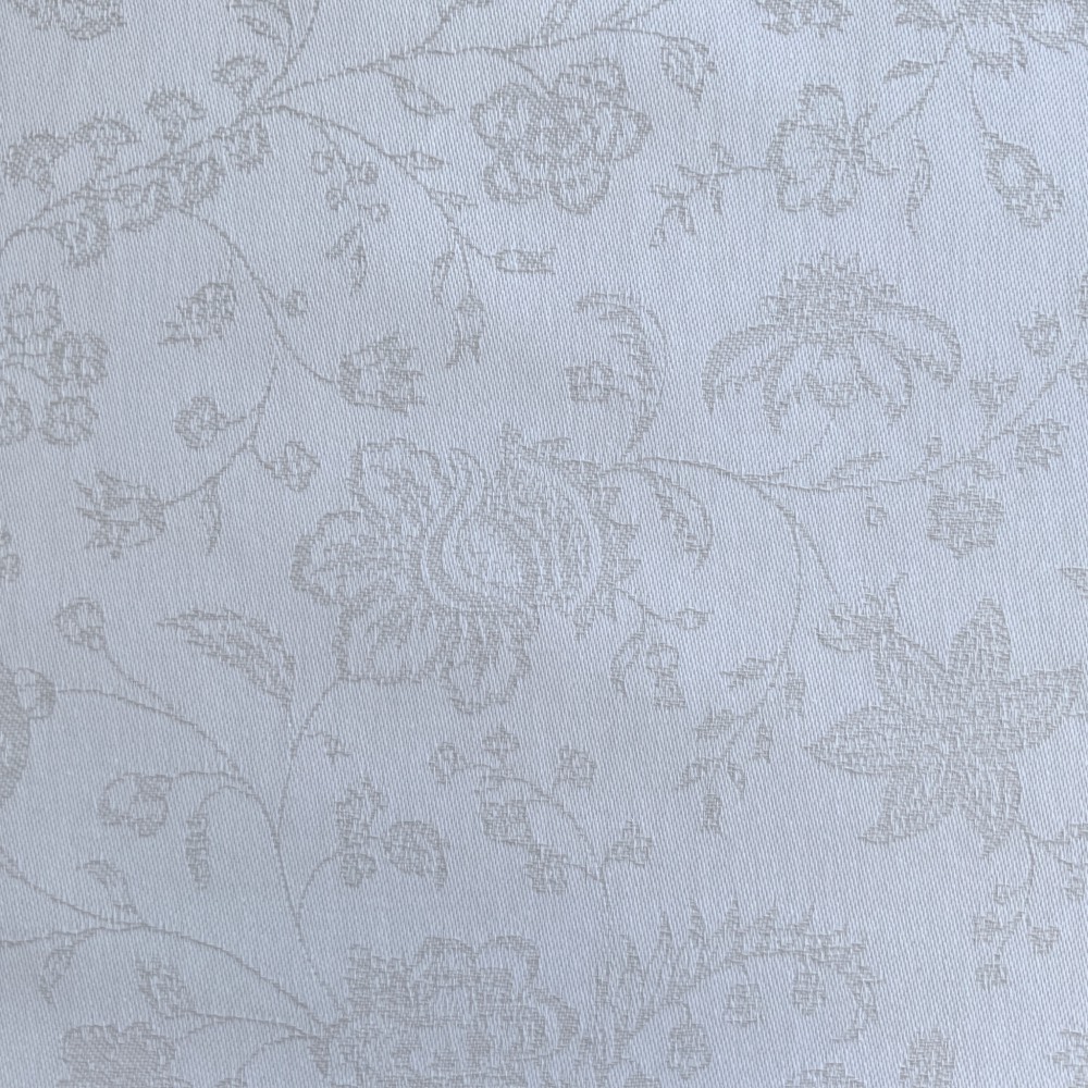 Daya White Damask Extra Wide French Oilcloth. 175 cms. -NorfolkOilcloth
