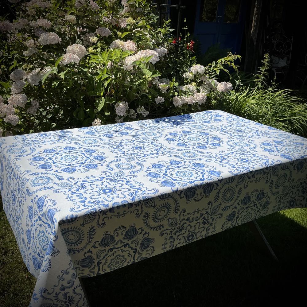 Dutch Blue and White Oilcloth -NorfolkOilcloth