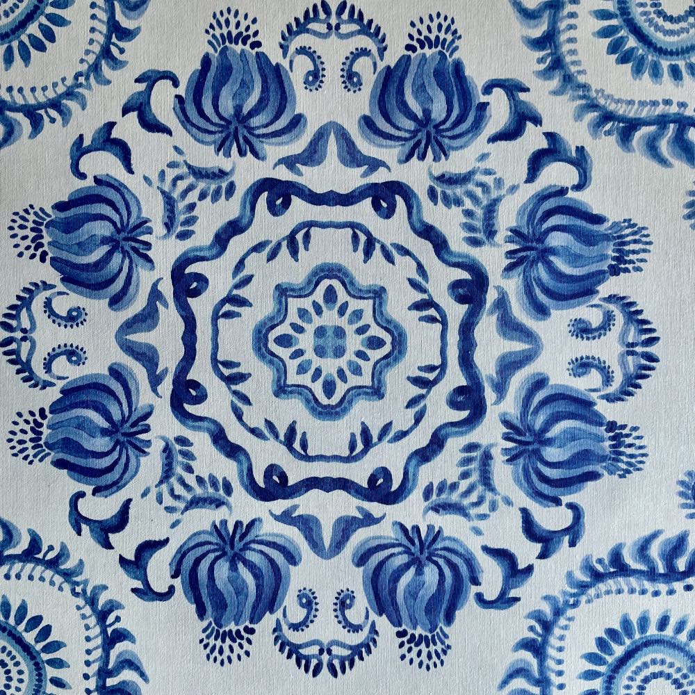 Dutch Blue and White Oilcloth -NorfolkOilcloth