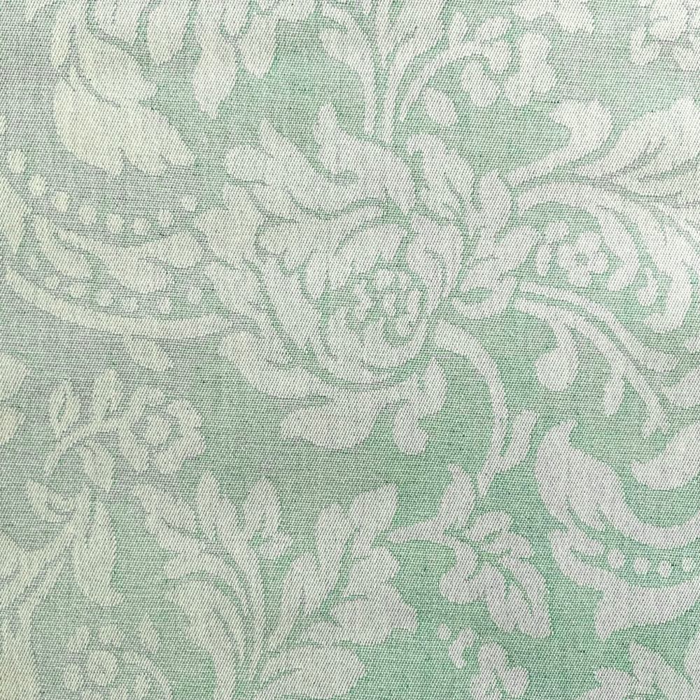 Gala Damask Extra Wide Acrylic Oilcloth in Meadow Green -NorfolkOilcloth