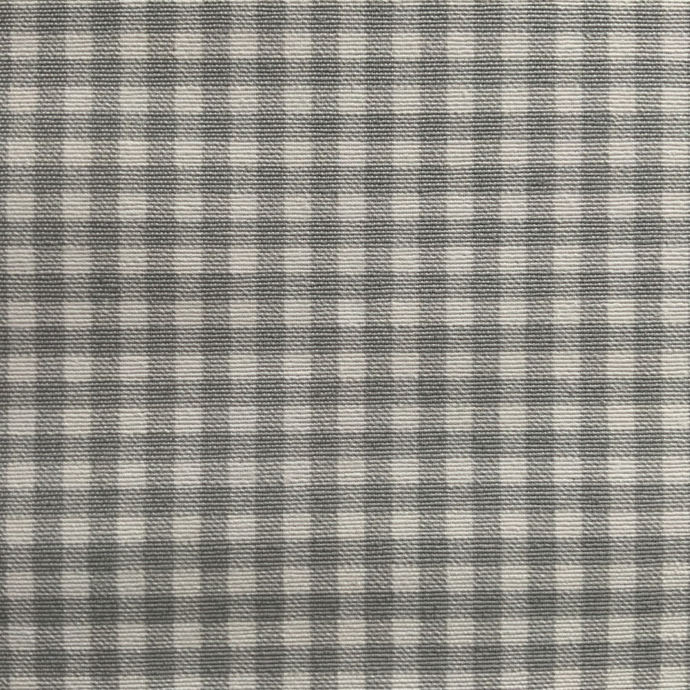 Gingham Check Extra Wide Acrylic Oilcloth in Grey -NorfolkOilcloth