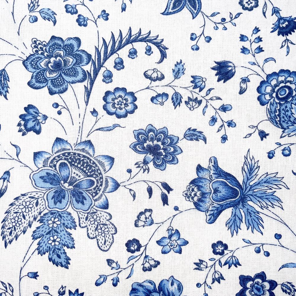 Holi French Oilcloth in Blue & White -NorfolkOilcloth