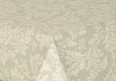 Gala Damask Extra Wide Acrylic Oilcloth in Meadow Green -NorfolkOilcloth