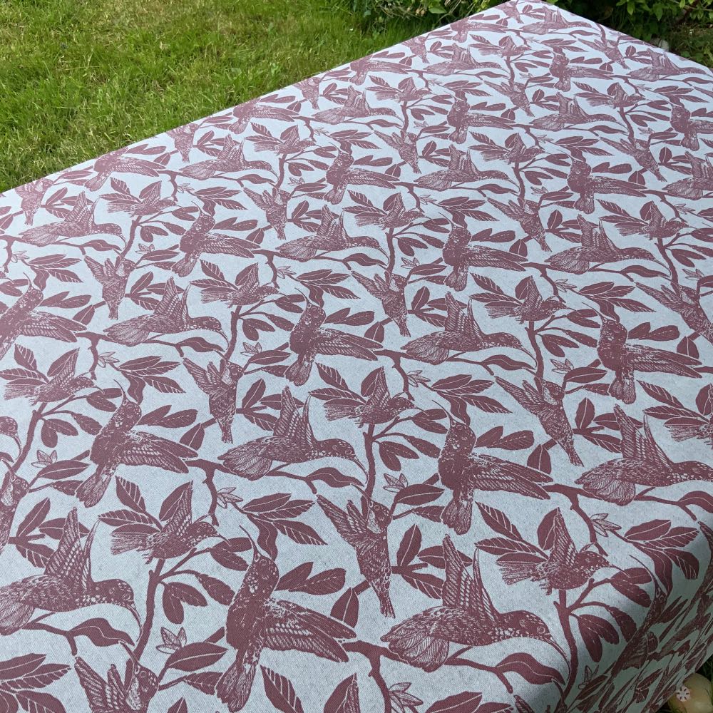 Nectar Extra Wide French Oilcloth in Marsala -NorfolkOilcloth
