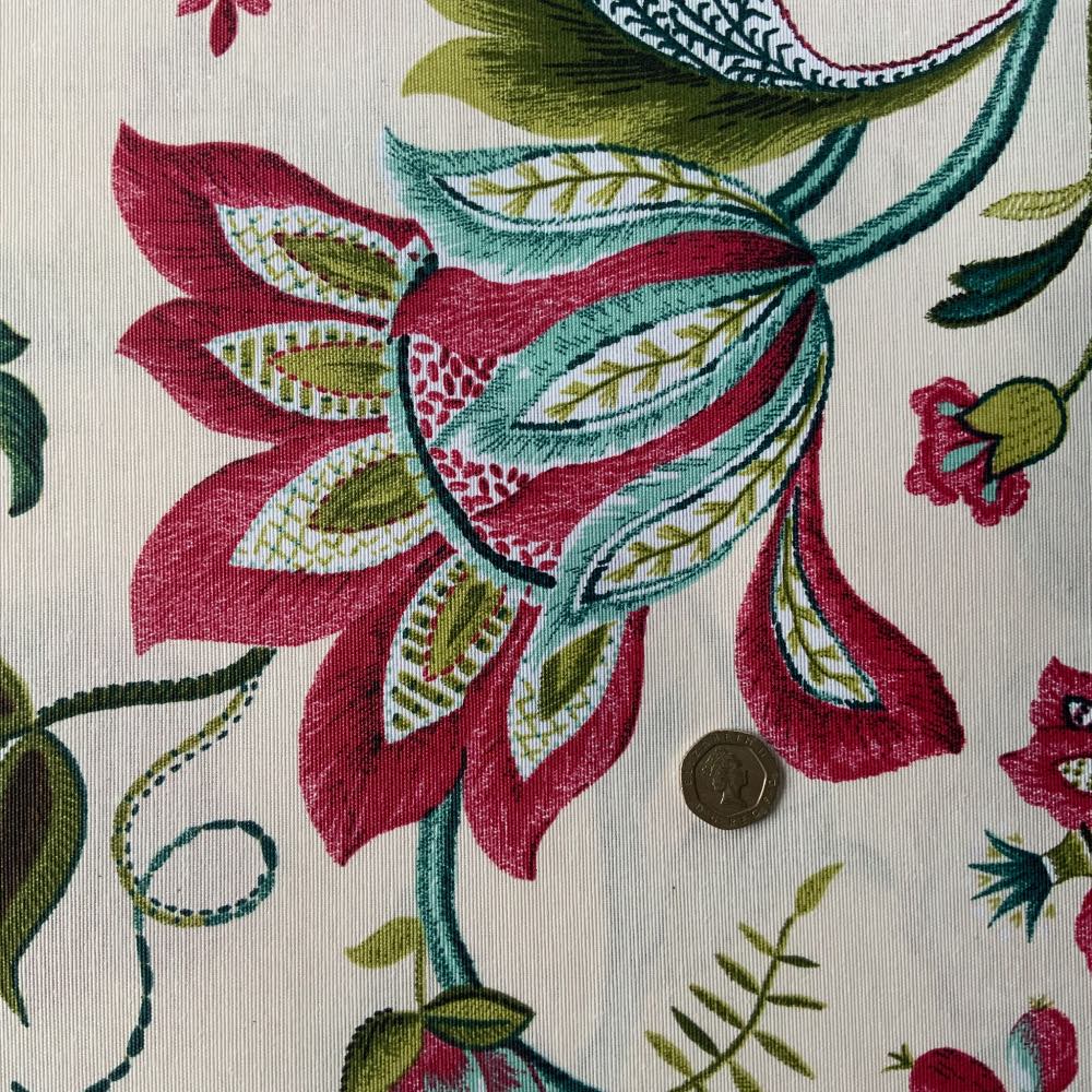 Omara Extra Wide Acrylic Oilcloth in Red -NorfolkOilcloth
