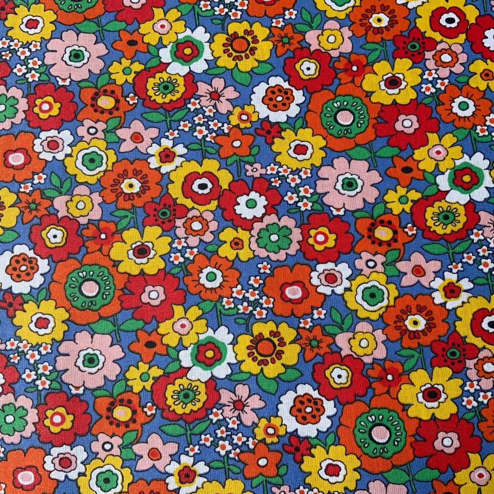 Popette French Extra Wide Oilcloth in Blue -NorfolkOilcloth