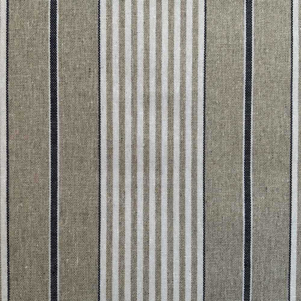 Deckchair Stripe Extra Wide Acrylic Oilcloth in Blue and Beige ...