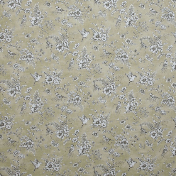 Finch Toile Matt Oilcloth in Barley -NorfolkOilcloth