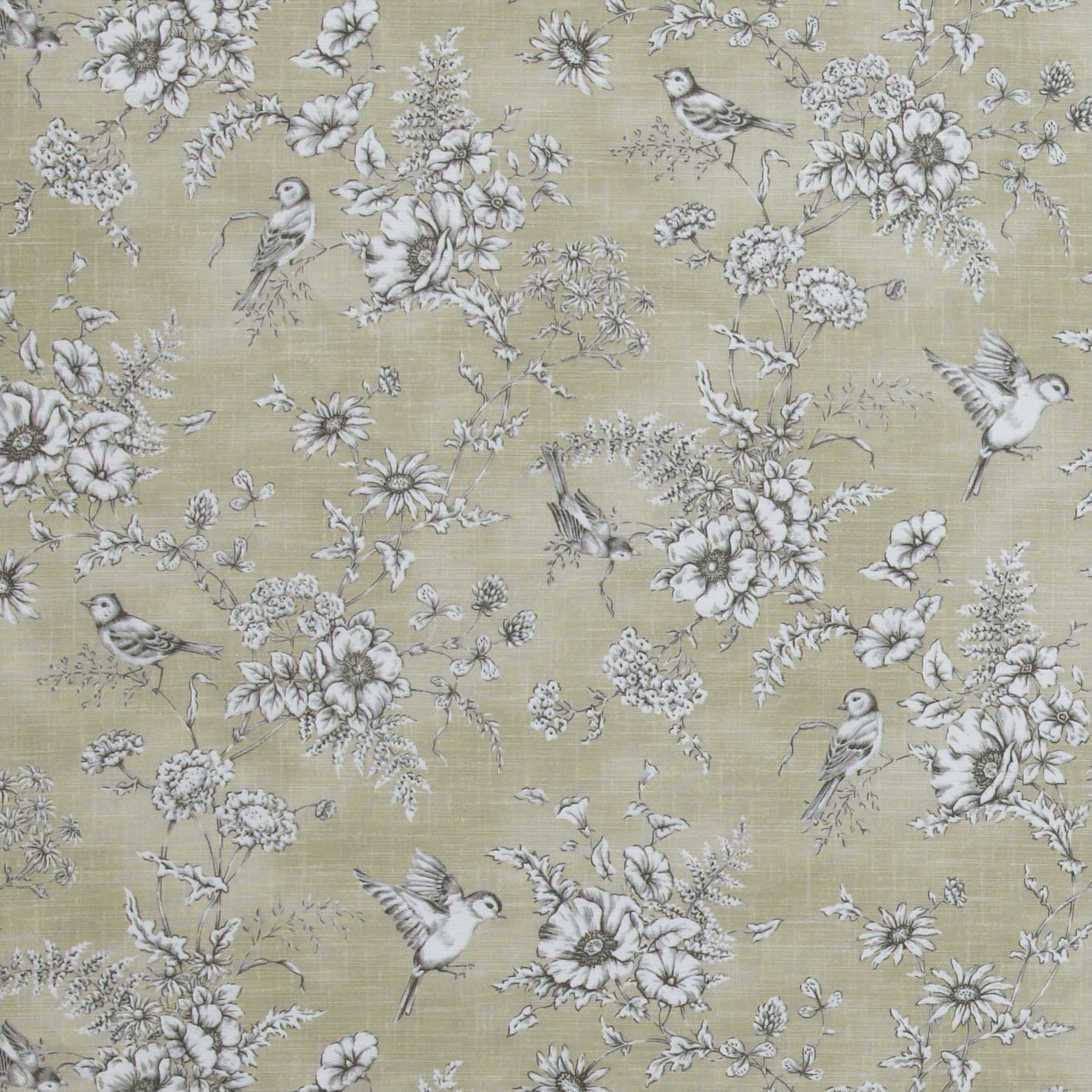Finch Toile Matt Oilcloth in Barley -NorfolkOilcloth