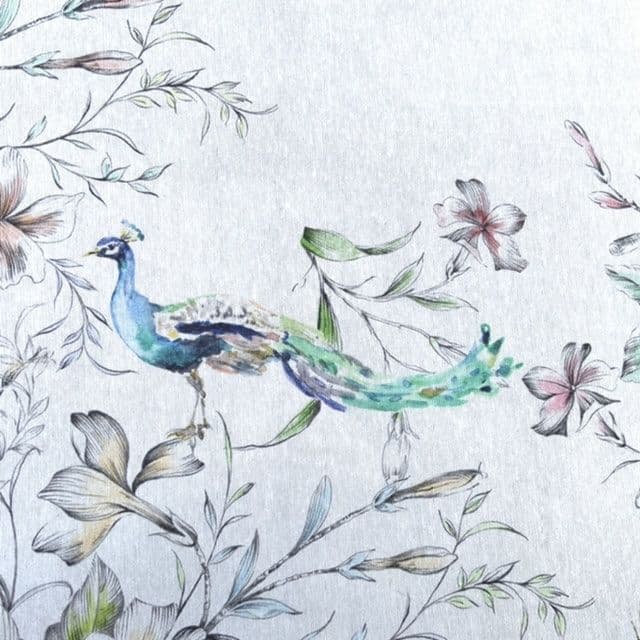 Im Far Too Pretty Extra Wide Oilcloth in White -NorfolkOilcloth