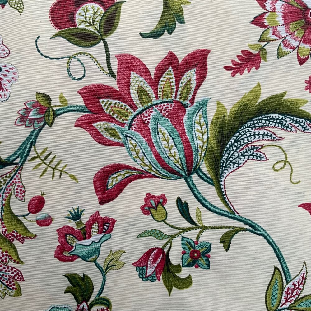 Omara Extra Wide Acrylic Oilcloth in Red -NorfolkOilcloth