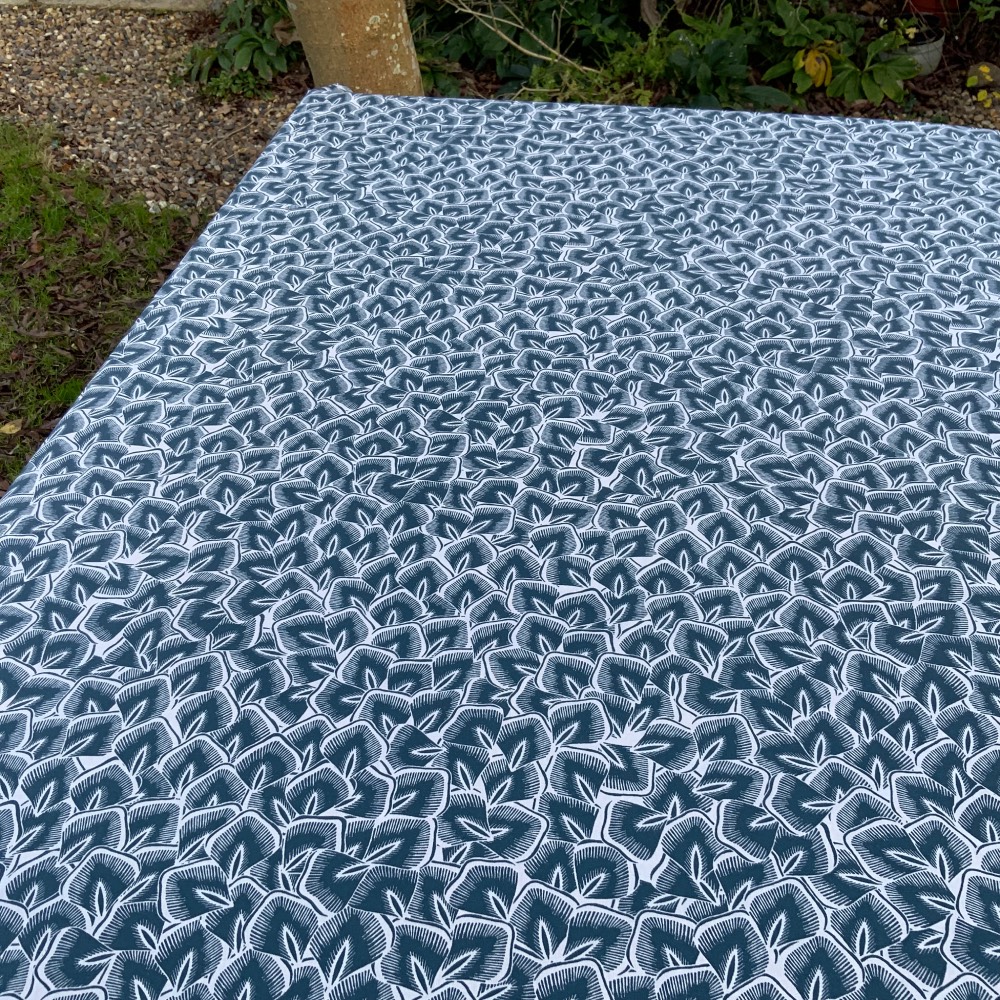 Shelton Extra Wide French Oilcloth in Marine -NorfolkOilcloth